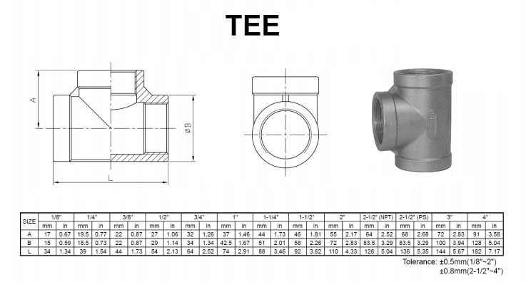 Cast Tee Class 150 – Texas Process Technologies